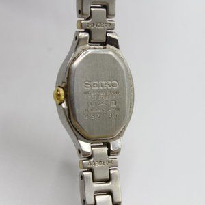 Seiko | Accessories | Vintage Seiko Womens Watch Stainless Silver Gold Steel Water Resist Quartz ...
